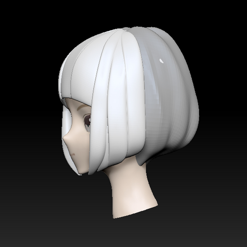 【ZBrush】髪の毛のつくり方【ローポリ】｜relaxoblog