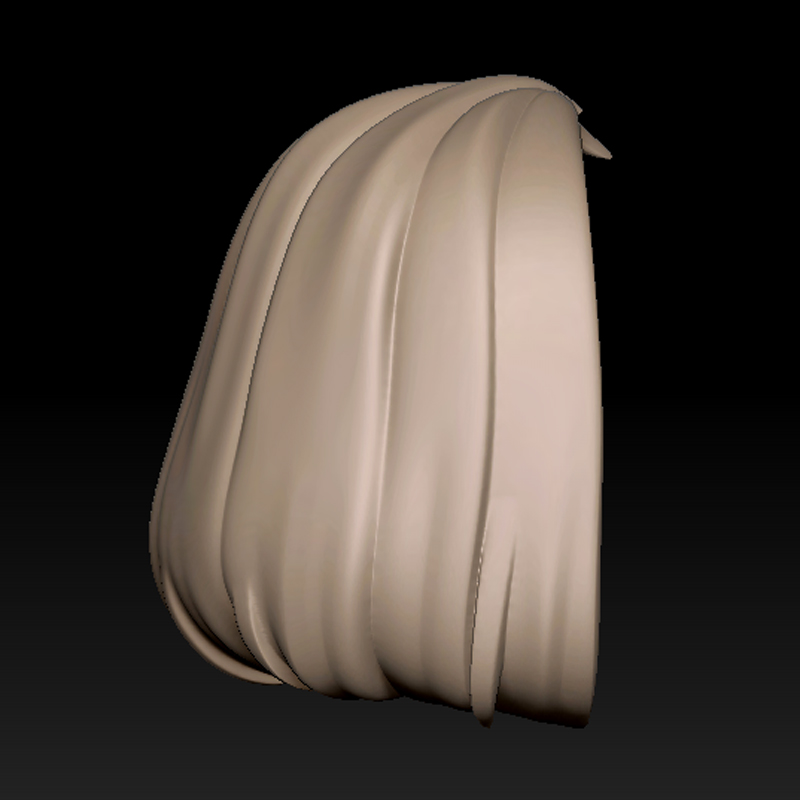 【ZBrush】髪の毛のつくり方【ローポリ】｜relaxoblog